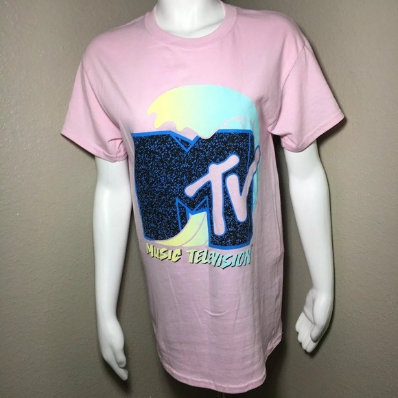 MTV | Shirts | Mtv Tshirt Pink 8s Retro Vibe Xl | Poshmark